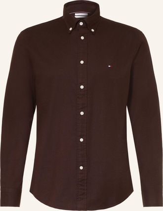 Tommy Hilfiger Flanellhemd Regular Fit braun