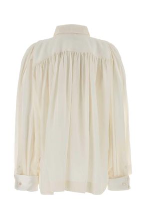 Carven Silk Charmeuse Sweater - White