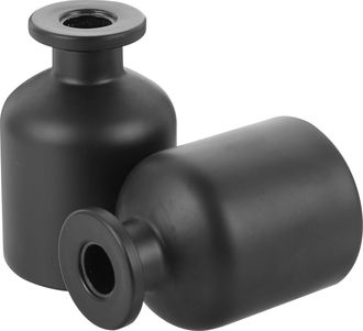 Angoily 2 St&uuml;ck Aromatherapie Flaschen 150ml aus Mattem Schwarzglas Dekorative Duftflaschen f&uuml;r Zuhause Wohnzimmer und Schlafzimmer