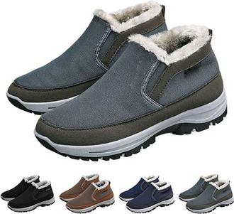 Generic Bottes de neige chaudes pour homme - Bout large - L&eacute;g&egrave;res - Antid&eacute;rapantes - Doublure thermique en fourrure - Soutien de la vo&ucirc;te plantaire - Bottes c