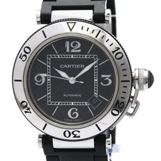 Cartier Pre-owned Pasha Seatimer W31077U2 - Homme - Pre-owned - Noir - Taille: ONE Size