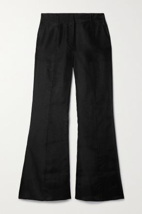 Gabriela Hearst Pantalon &Eacute;vas&eacute; En Organza De Soie Rhein - Noir