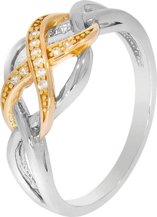 Zeeme Silber Ring Silber 925 zweifarbig mit Unendlichkeits-Motiv