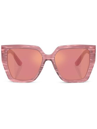 Dolce & Gabbana Eyewear lunettes de soleil &agrave; monture oversize - Rose