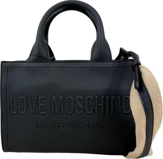 Love Moschino Femme, Sacs, Noir, Taille: ONE Size GRS Small Two-Handle Bag