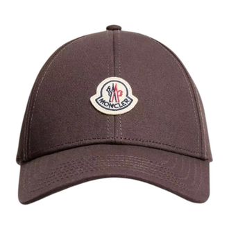 Moncler Baseball-Cap aus Baumwollgabardine - - Accessories - Herren - Braun - ONE SIZE