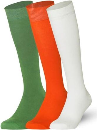 MySocks Chaussettes Hautes 3 Paires de Chaussettes en Coton Unies Multicolores 110