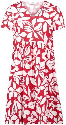 Vera Mont Femme, Robes, Rouge, Taille: 48 FR Robe dété en coton