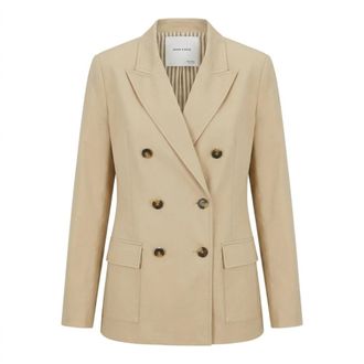 Emma & Gaia Zweireihiger Blazer - - Jackets - Damen - Beige - 2XL