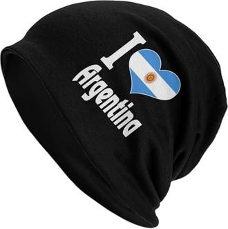 Generic Bonnet Tricoté Jadore LArgentine Douillet Beanie Tricoté Confortable Watch Hat pour La Rue Ski Homme