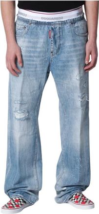 Dsquared2 Homme, Jeans, Bleu, Taille: XL Light Wash Denim Jogger