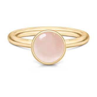 Julie Sandlau Femme, Accessoires, Jaune, Taille: 48 MM Bague en Or Cristal Rose Lait