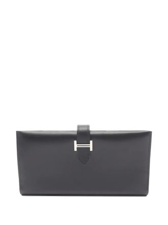 Herm&egrave;s 2004 faltbares Portemonnaie - Schwarz