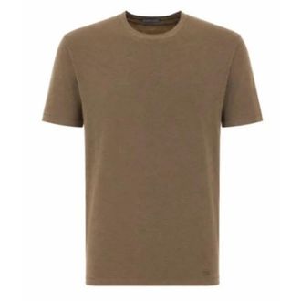 Tom Ford Homme, Tops, Brun, Taille: 2XL T-shirt en coton lyocell