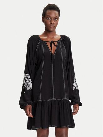 Desigual Kleid f&uuml;r den Alltag Silvianegro 25WWVW19 Schwarz Loose Fit