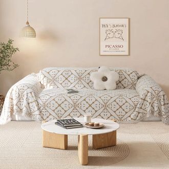 Shanna Sofa Überwurfdecke 1/2/3/4 Sitzer, Chenille AB Seiten Ganzjährig Nutzbar Sofabezug L Form U Ecksofa Große Sofa Überzug, Vielseitige Sofaüberwurf Couch