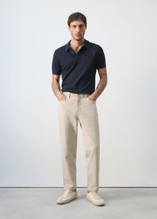 Mango Ben Jeans im Cropped Tapered Fit sandfarben - Herren - 40 - MANGO MAN