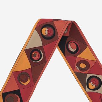Emilio Pucci Womens Silk Scarf With Print Multicolour Scarfs