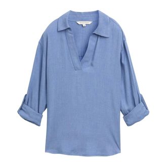 Tom Tailor Damen, Blusen & Hemden, Blau, LGr&ouml;&szlig;e
