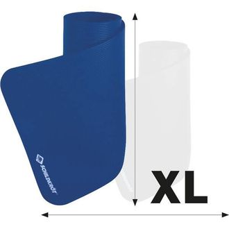 Schildkrot Fitness Matte Schildkr&ouml;t Fitnessmatte XL, 15 mm, 195 x 80 cm, Blau, rutschfest, optimal f&uuml;r gr&ouml;&szlig;ere Personen, mit Tragegurt, 960163