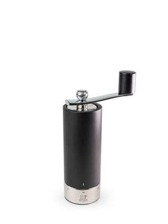 Peugeot Pfeffermühle Isen 15 cm - Stahlmahlwerk - Klassische Mahlgradeinstellung - Aus Holz mit PEFC-Siegel - Schwarz lackiert