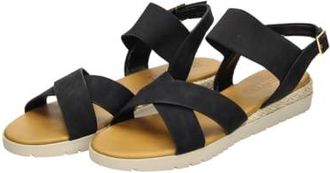 Fitters Footwear Fitters Carmen Sandales tendance pour femme Grande taille Sandales confortables Grandes chaussures pour femme Grande taille Carmen 42 43 44 45 46, Noi