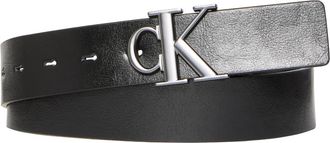 Calvin Klein Jeans Herren MNGRM PLQ BCKL 35MM LV04G7033G G&uuml;rtel, Schwarz (Black/Black AOP/Matte Gunmetal), 95, Schwarz (Schwarz/Schwarz Aop/Matt Gunmetal), 95 cm