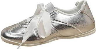 Generic Chaussures &agrave; lacets confortables et &eacute;l&eacute;gantes pour femme - Couleur unie - Bout rond - Style d&eacute;contract&eacute; - Respirantes - Coupe large - Convient pour le