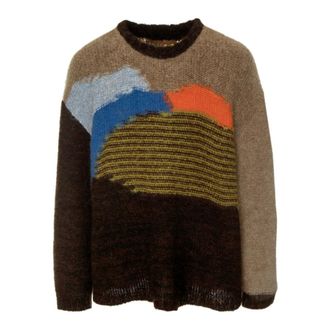Brain Dead Alpaka Colorblock Strickpullover - - Knitwear - Herren - Mehrfarbig - XL
