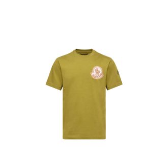Moncler Moncler Logo Cotton T-shirt, Men, Green, Size: 3xl