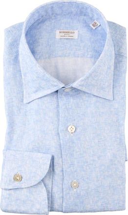 Borriello Homme, Chemises, Bleu, Taille: XL Camicia 100% Lino