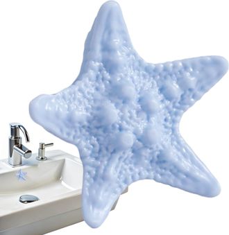 Generico Deckel f&uuml;r &Uuml;berlaufloch f&uuml;r Waschbecken, &Uuml;berlaufst&ouml;psel in Seesternform, St&ouml;psel f&uuml;r Abfluss, f&uuml;r Badewanne, Dusche, Waschbecken, Badezimmer, K&uuml;che