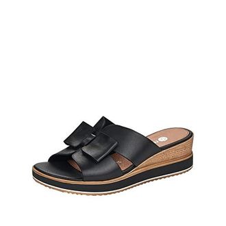 Remonte Femme D6456 Sandale cale, Noir 00, 44 EU