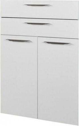 Composad Composad - Werkzeug 2 Türen und 2 Holzschubladen für niedriges Büro-Bücherregal Inneneinrichtung h 105 cm