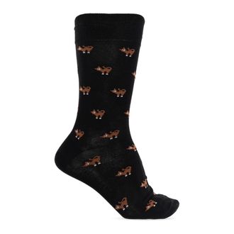 Paul Smith Homme, Sous-v&ecirc;tements, Noir, Taille: ONE Size Chaussettes &agrave; th&egrave;me de chat