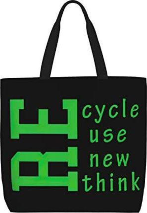 Generic Sac Fourre-Tout Recycler R&eacute;utiliser Renouveler Repenser Sac Enfant Lavables R&eacute;utilisable Sacs En Toile, Pour &Eacute;cole, Voyage, Filles, Burea