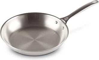 LE CREUSET Unbeschichtete flache Pfanne aus 3-ply PLUS Edelstahl 28 cm, 96602528000100
