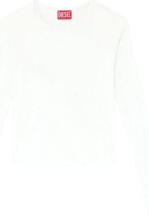 Diesel Rucked-up Langarm-T-Shirt - - Tops - Damen - Wei&szlig; - M