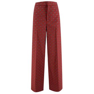 Etro Wollhose mit klassischer Falte - - Trousers - Damen - Rot - S