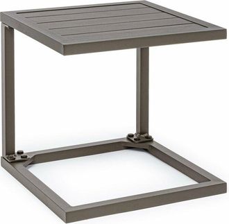 BIZZOTTO Bizzotto - Couchtisch Hilde f&uuml;r Outdoor und Garten Sonnenliege 40 cm aus Aluminium -Kaffee