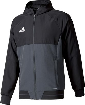 adidas Herren Pr&auml;sentationsjacke Tiro 17, Black/Dark Grey/White, XL, AY2856