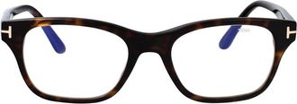 Tom Ford Blaue Rechteckige Brillen mit Blaulichtfilter - - Accessories - unisex - Schwarzk - 53 MM