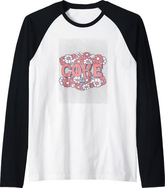 Coca Cola Ware Floral Peace Sign Logo Fill Raglan