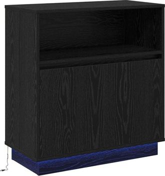 vidaXL Sideboard mit led Schwarze Eiche 71 x 34,5 x 75 cm Vidaxl