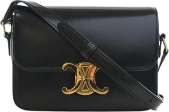 Celine Sac bandouli&egrave;re Triomphe Pre-owned - Femme - Pre-owned - Noir - Taille: ONE Size