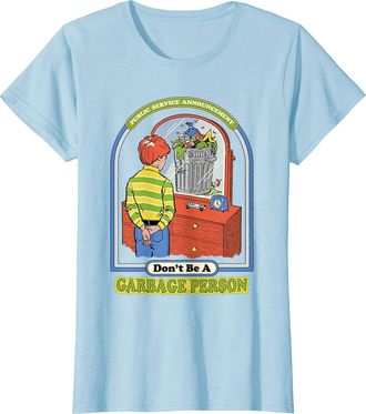 Steven Rhodes Garbage Person Sarcastic Retro Vintage Funny Adult Humor T-Shirt