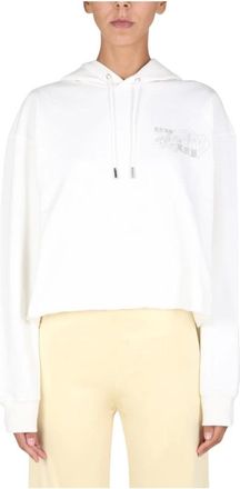 Opening Ceremony Femme, Sweatshirts et sweats &agrave; capuche, Blanc, Taille: 42 FR Hood with Drawstring Flow