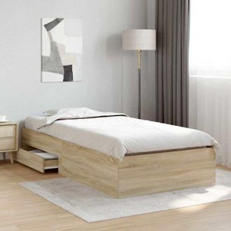 vidaXL Bettgestell Braun 90 x 190 cm Holzwerkstoff Vidaxl
