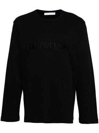Helmut Lang t-shirt à logo brodé - Noir