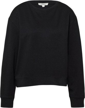 s.Oliver Sweatshirt Sweatshirt Verk&uuml;rztes Sweatshirt im Relaxed Fit aus Baumwollmix